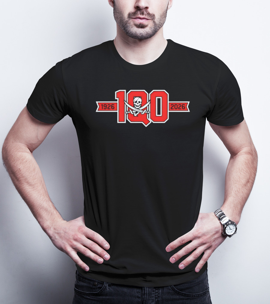 Piratas De Quebradillas BSN 100 Years 1926 2026 Celebration T-Shirt