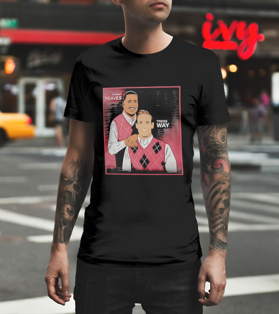 Jeremy Reaves Tress Way Washington Commanders Step Brothers Argyle Vest T-Shirt