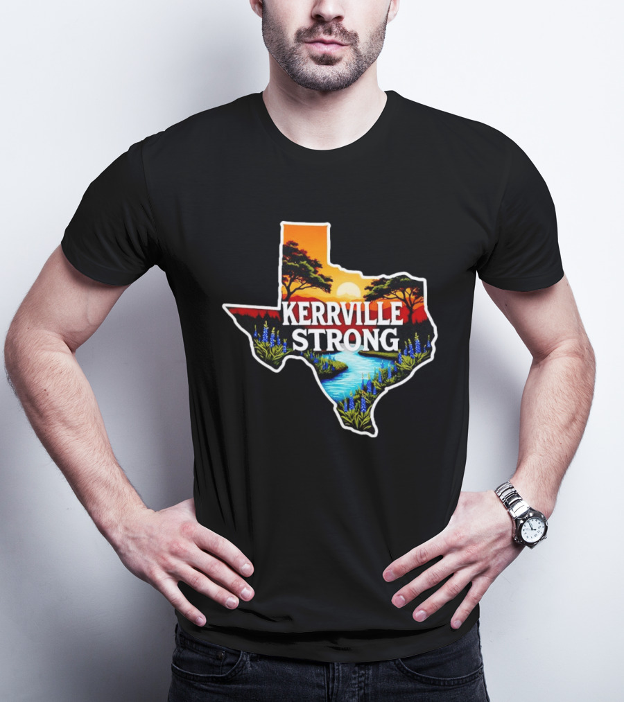 Kerrville Strong Texas Hill Country Scenery Support T-Shirt