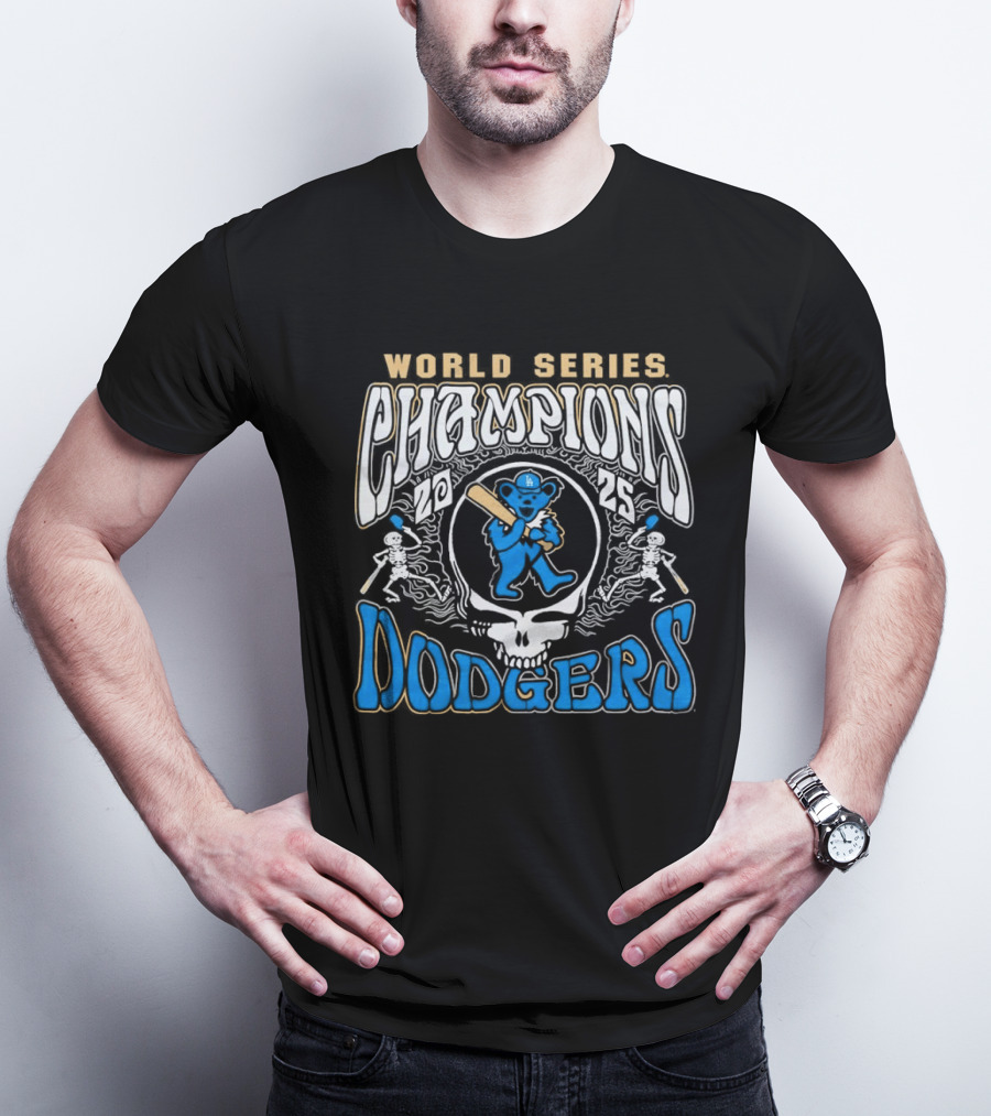 Los Angeles Dodgers Grateful Dead World Series Champions 2026 T-Shirt