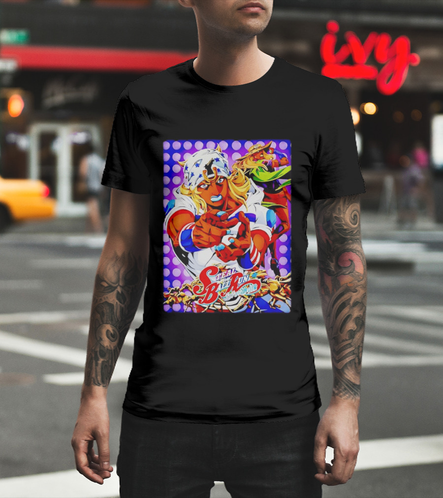 Steal Ball Run Anime JoJo's Bizarre Adventure Colorful Manga T-Shirt