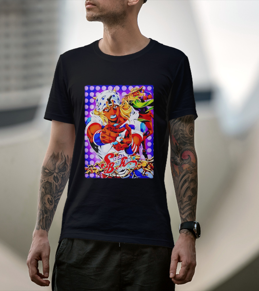Steal Ball Run Anime JoJo's Bizarre Adventure Colorful Manga T-Shirt