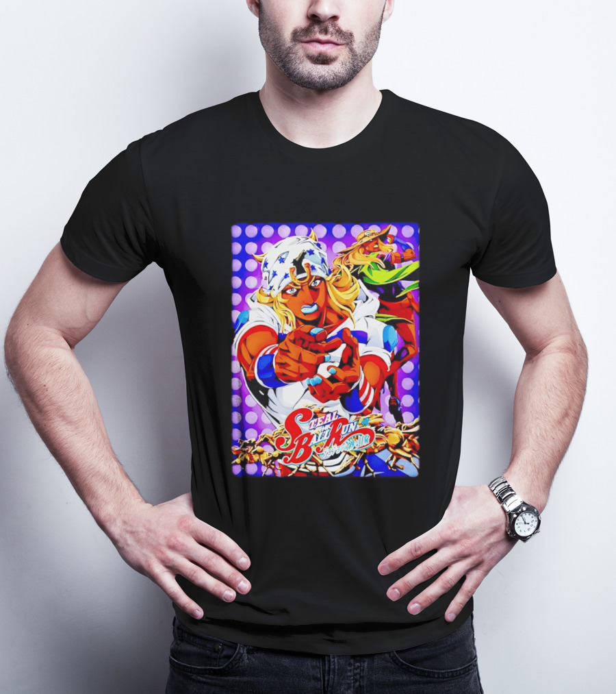 Steal Ball Run Anime JoJo's Bizarre Adventure Colorful Manga T-Shirt