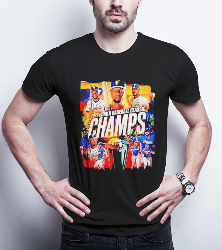 2026 Venezuela World Baseball Classic Champions Victory Celebration T-Shirt