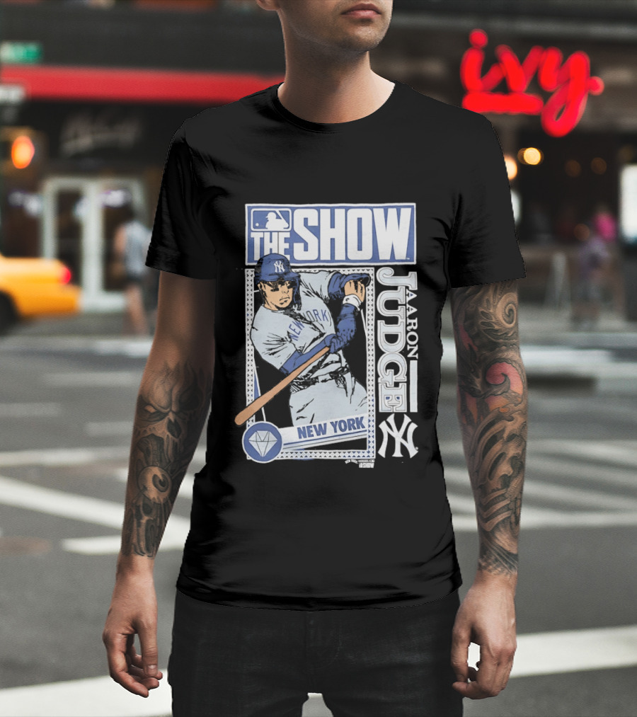 MLB The Show Caricature Aaron Judge 99 New York Yankees T-Shirt