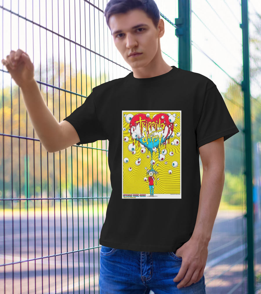 Tripping Daisy Spring Tour 2026 Psychedelic Heart And Eye Balloons By Cody Schibi T-Shirt
