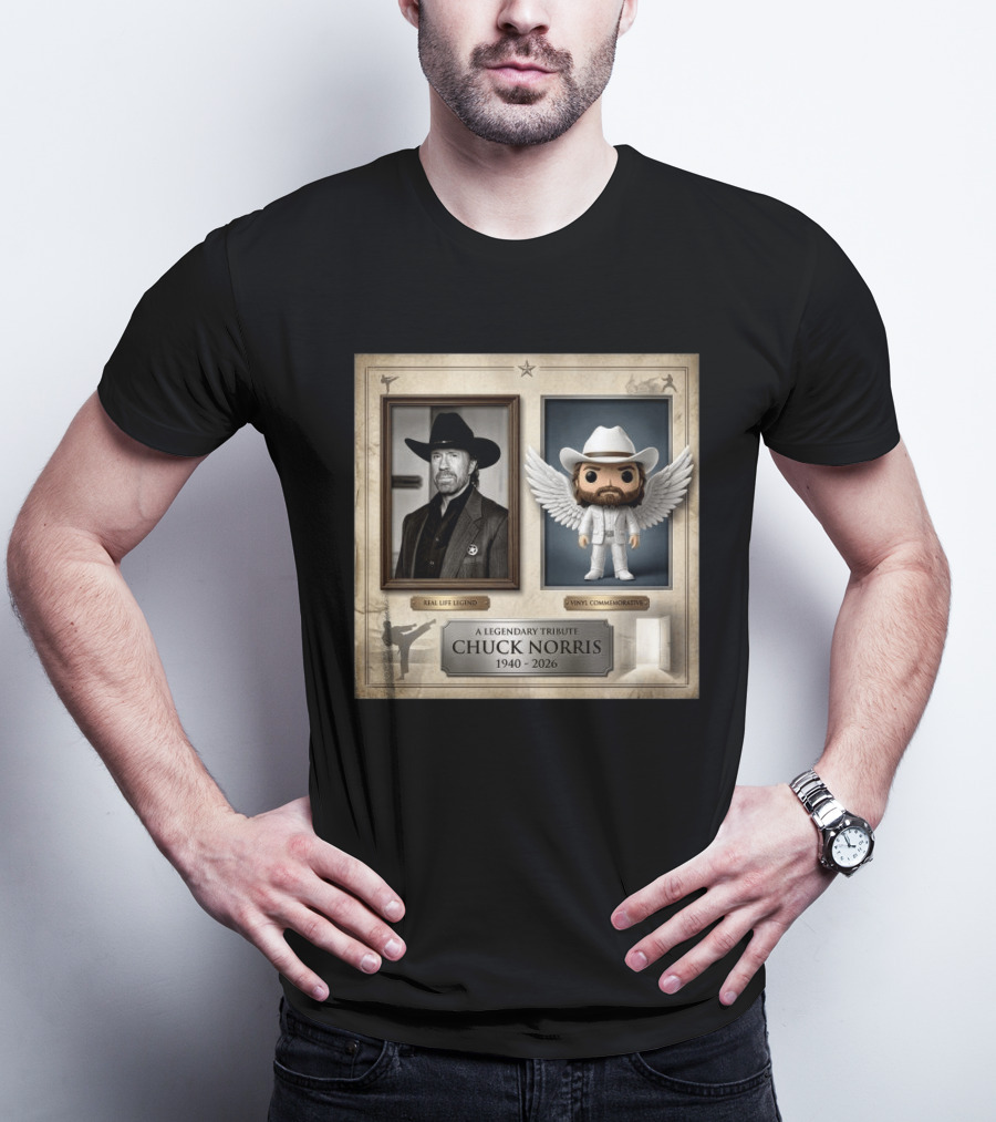 A Legendary Tribute Chuck Norris Real Life Legend Vinyl Commemorative 1940 2026 T-Shirt