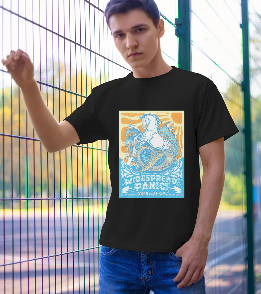 Widespread Panic March 20 22 2026 St Augustine Amphitheatre Florida Event T-Shirt