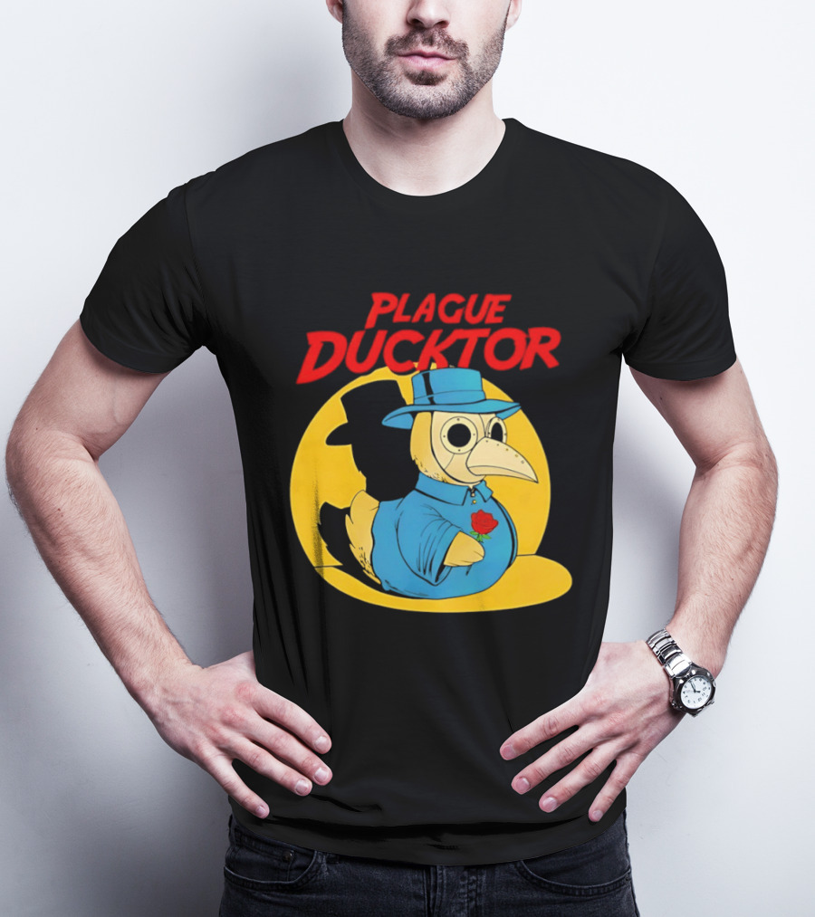 Plague Ducktor Holding Rose Doctor Costume Duck T-Shirt