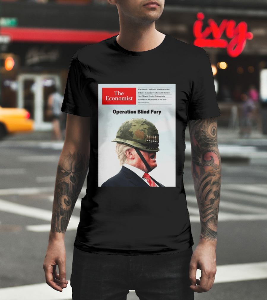 The Economist Donald Trump Operation Blind Fury Magazine Cover T-Shirt