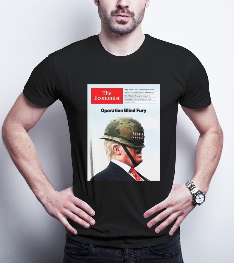 The Economist Donald Trump Operation Blind Fury Magazine Cover T-Shirt