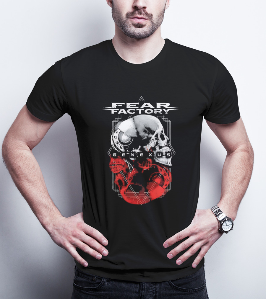 Fear Factory Genexus Skulls Art Metal Band T-Shirt