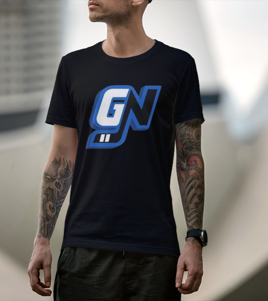 Game Notes GN Initials Blue Black T-Shirt