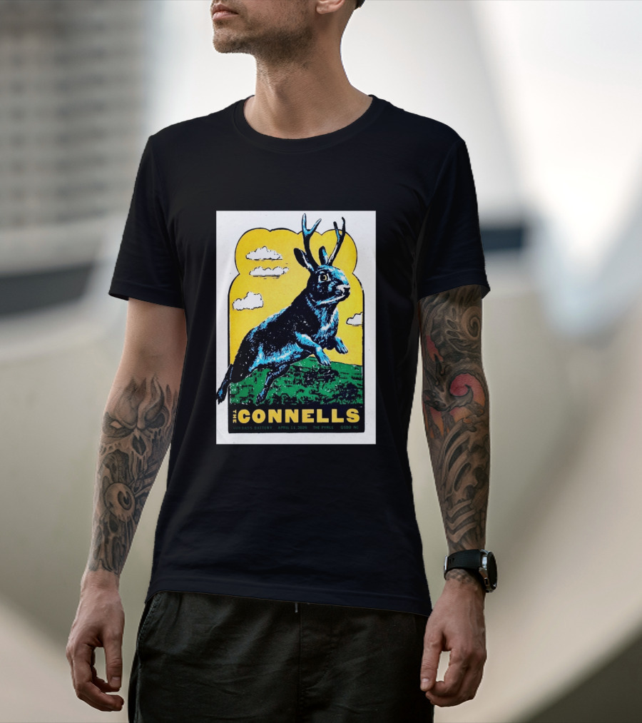 The Connells April 11 2026 The Pyrle Greensboro NC With Bass Battery Jackalope T-Shirt