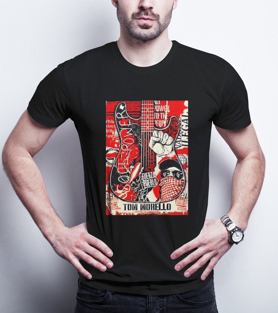 Tom Morello Soul Power Bogota Colombia March 19 21 2026 Fuerza Del Pueblo T-Shirt