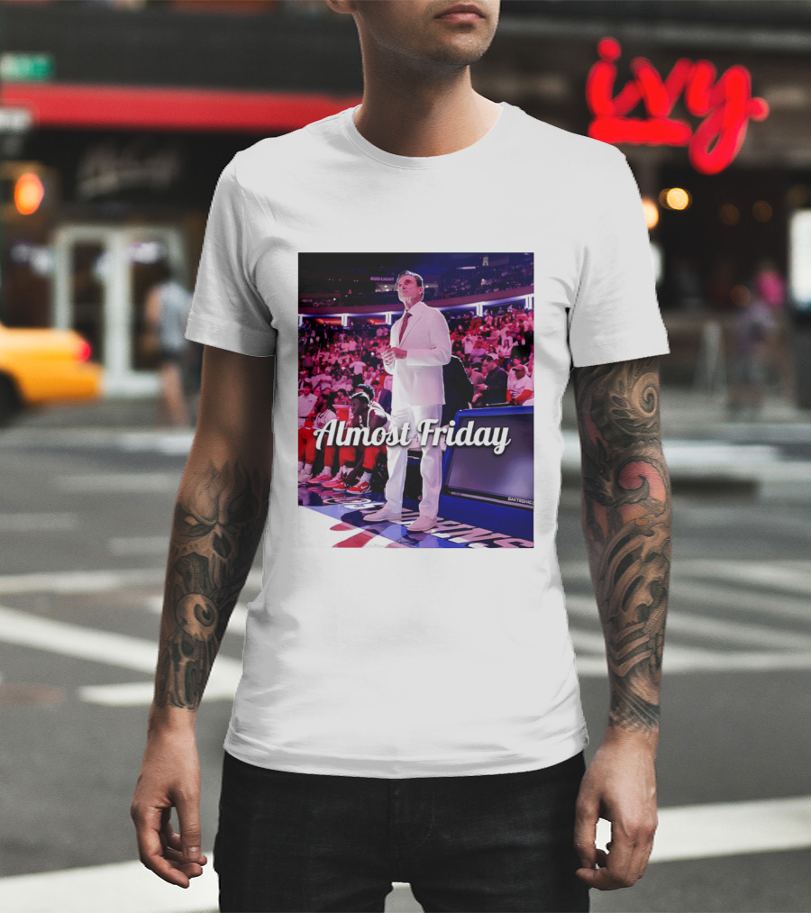 Almost Friday Rick Pitino Basketball Game Coach Suit T-Shirt