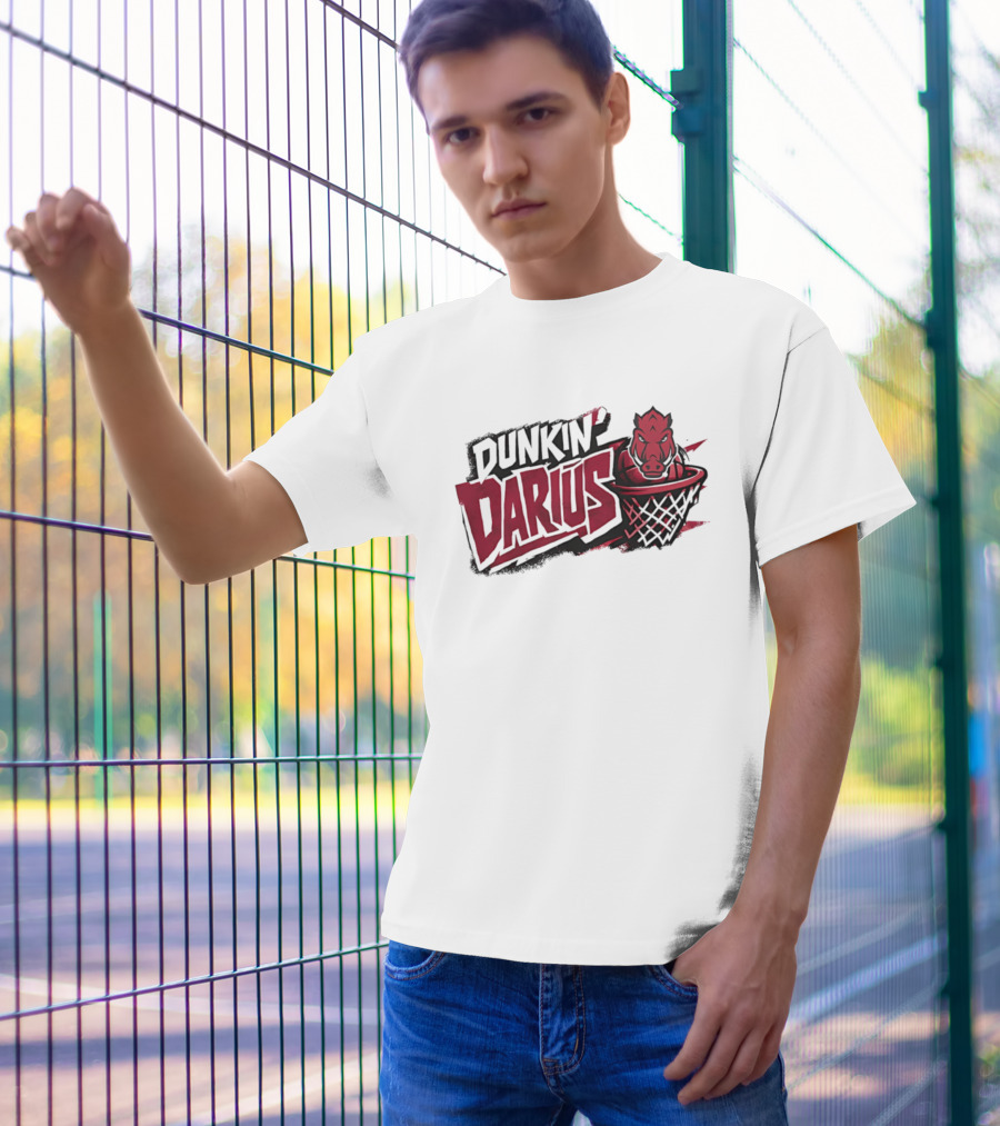 Darius Acuff Jr Arkansas Razorbacks Dunkin Darius Basketball Hoop T-Shirt