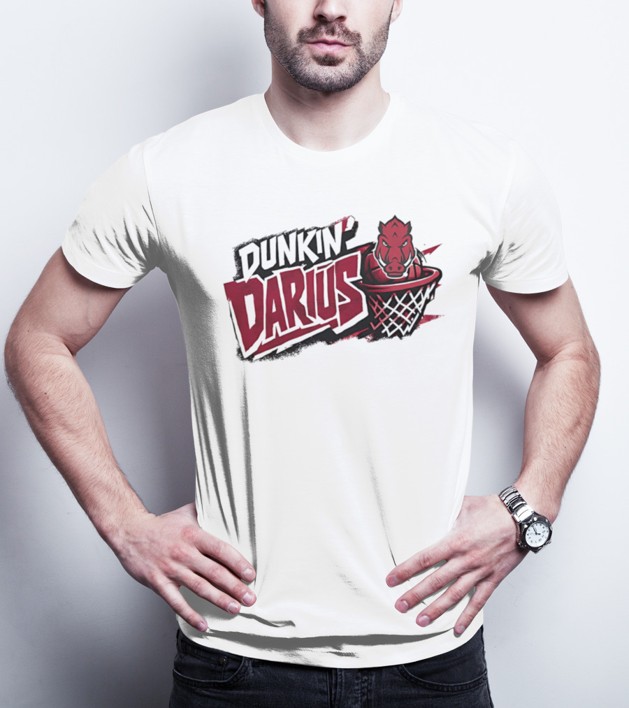 Darius Acuff Jr Arkansas Razorbacks Dunkin Darius Basketball Hoop T-Shirt