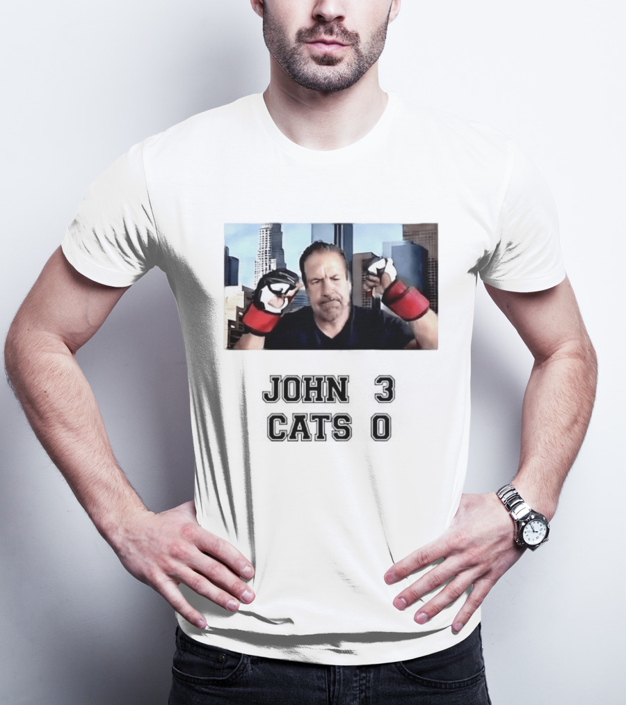 John Melendez Boxing Style Victory John 3 Cats 0 T-Shirt