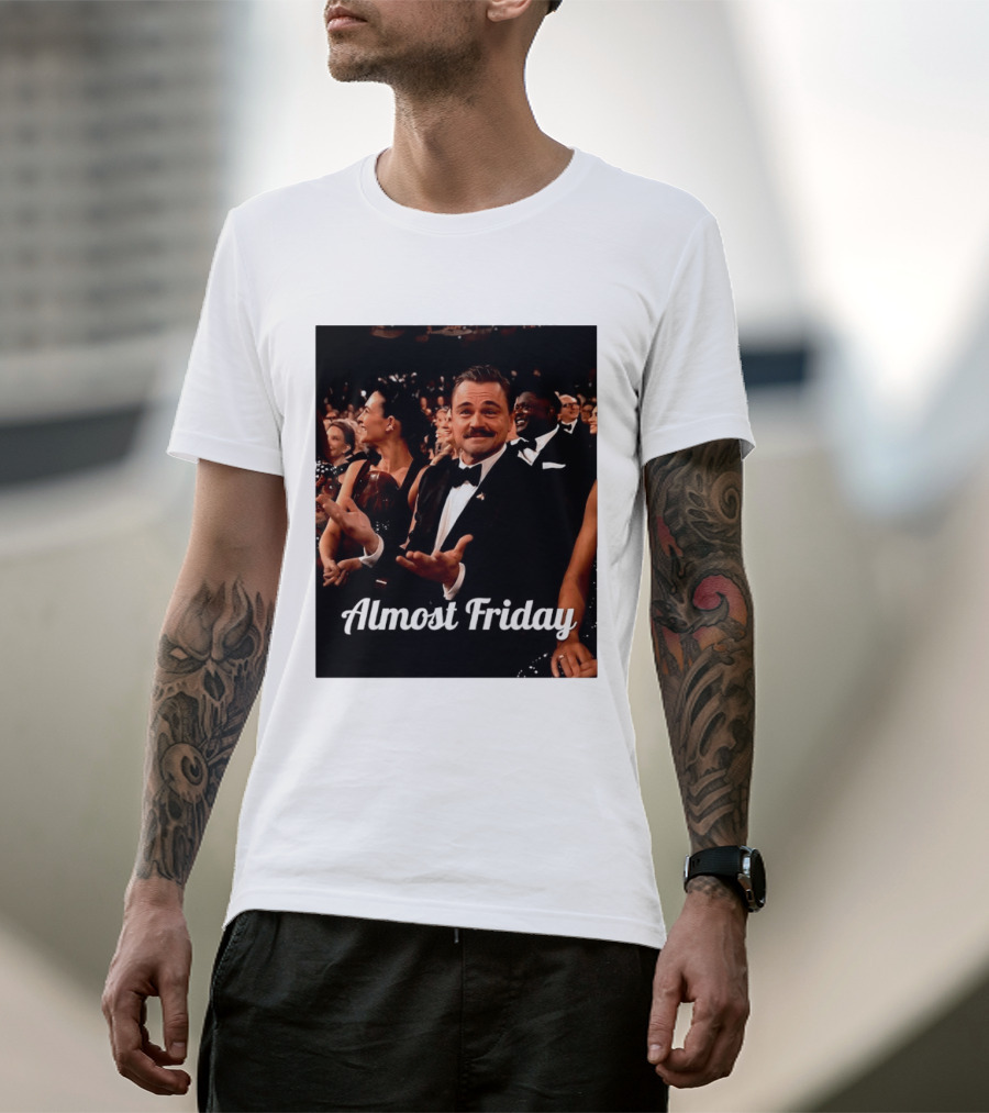 Almost Friday Leo Mustache Tuxedo Event T-Shirt
