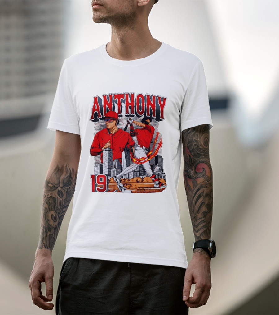 Anthony 19 Boston Red Sox 2026 City Skyline Baseball T-Shirt