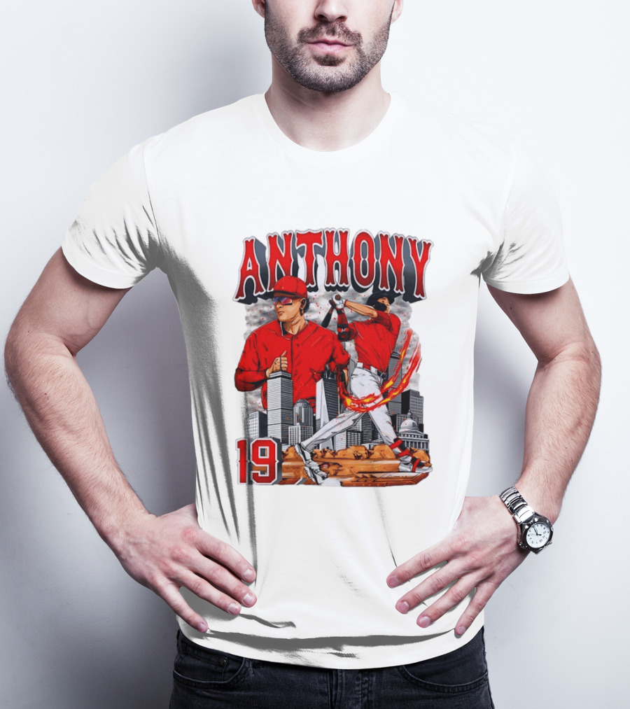 Anthony 19 Boston Red Sox 2026 City Skyline Baseball T-Shirt