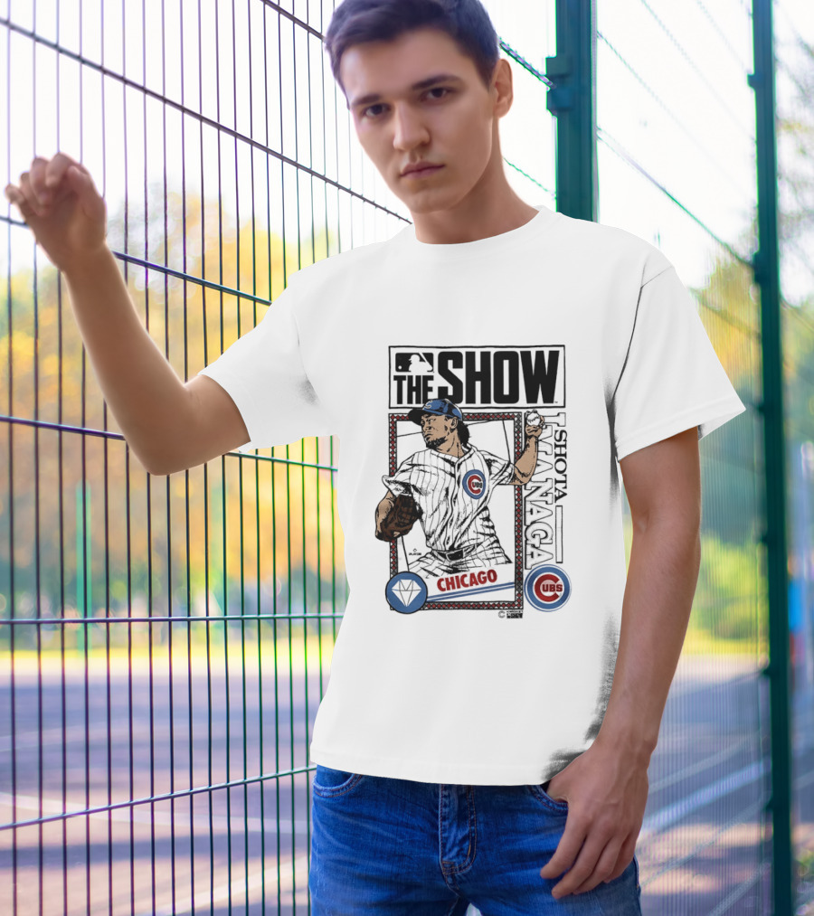 MLB The Show Shota Imanaga 18 Chicago Cubs Caricature T-Shirt