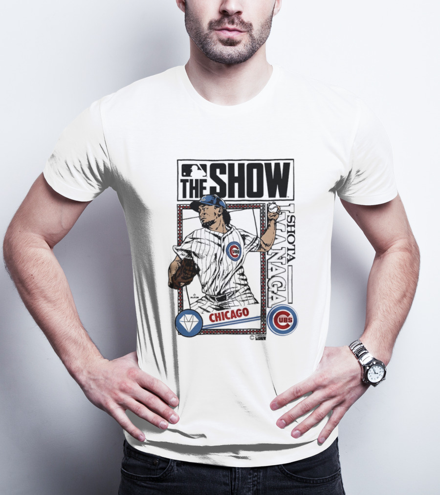 MLB The Show Shota Imanaga 18 Chicago Cubs Caricature T-Shirt