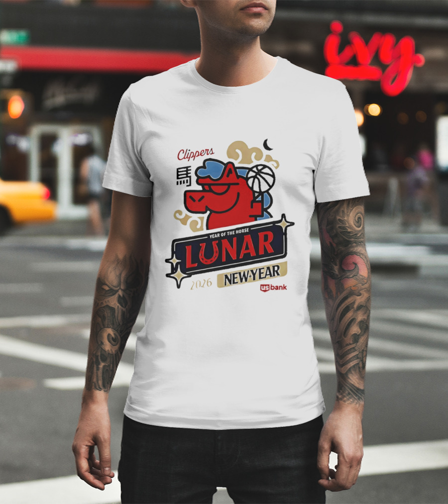 Clippers Lunar New Year 2026 Year Of The Horse NBA T-Shirt