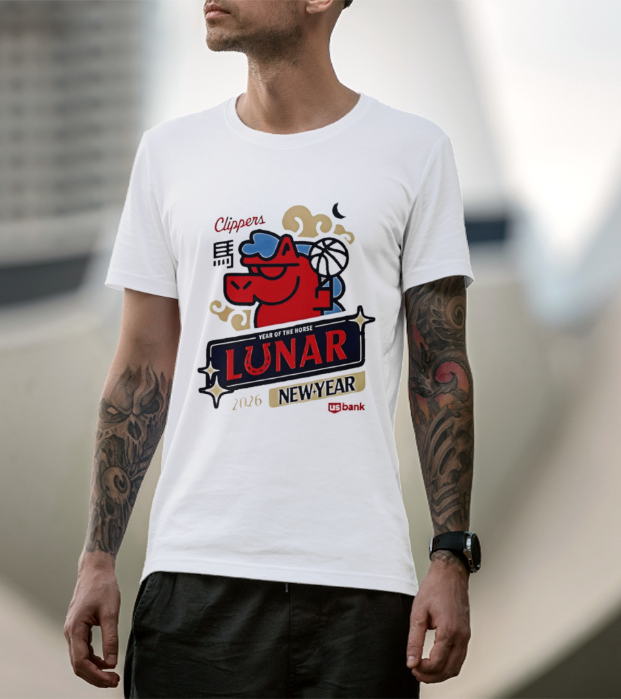 Clippers Lunar New Year 2026 Year Of The Horse NBA T-Shirt