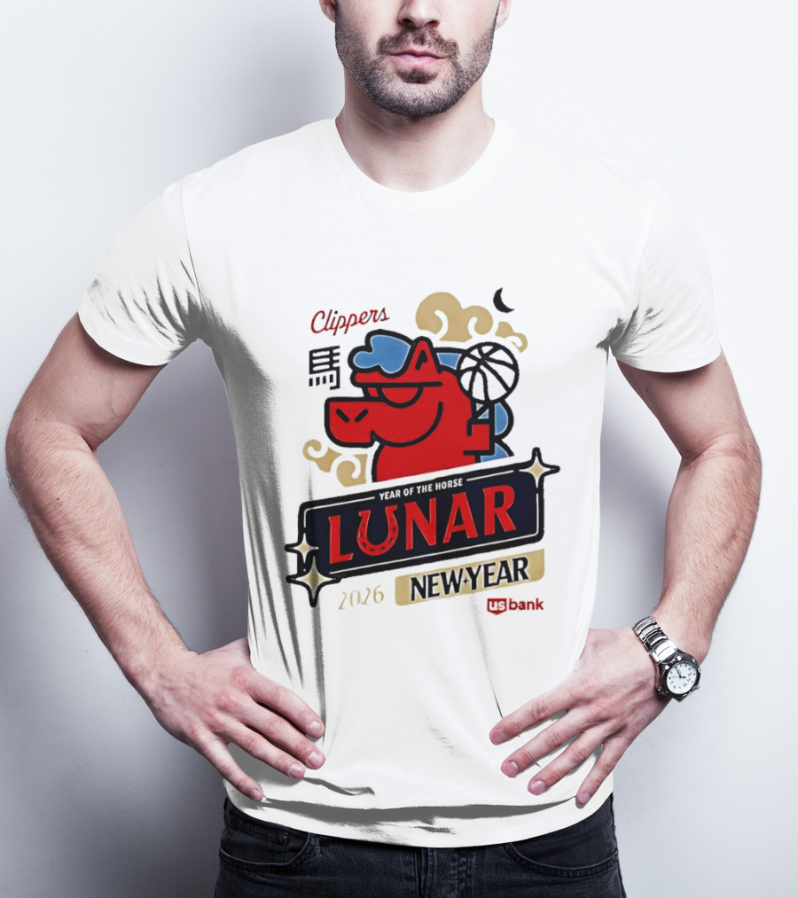 Clippers Lunar New Year 2026 Year Of The Horse NBA T-Shirt