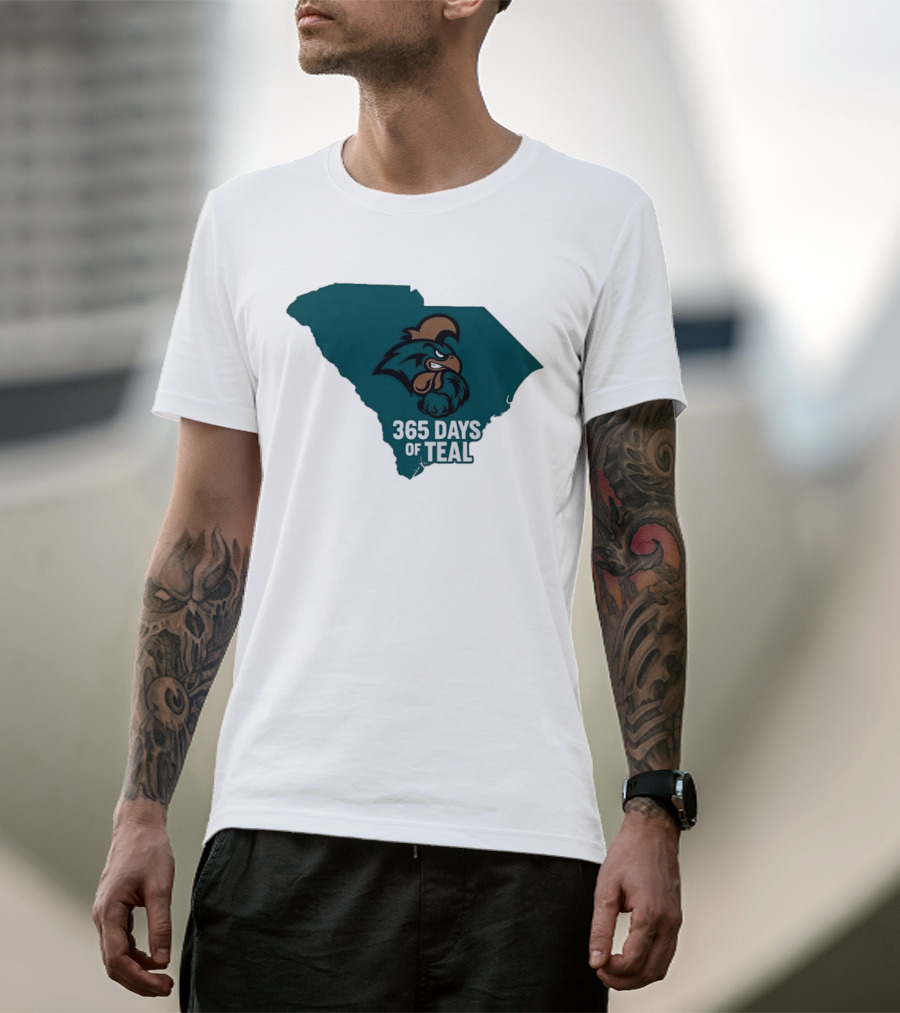 Coastal Carolina 365 Days Of Teal South Carolina Chanticleers T-Shirt