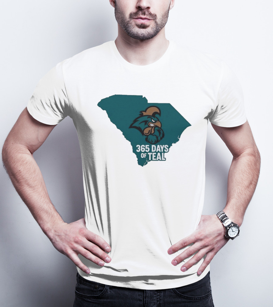 Coastal Carolina 365 Days Of Teal South Carolina Chanticleers T-Shirt