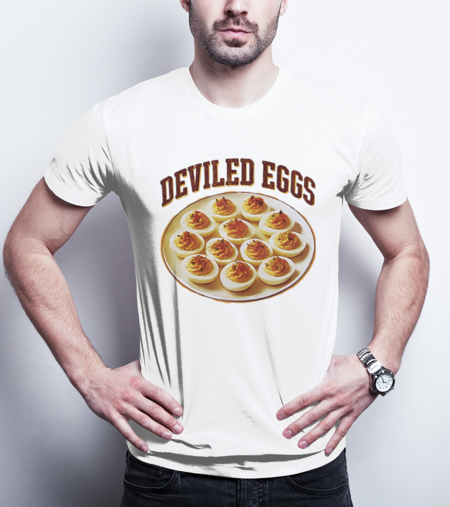 Deviled Eggs Plate Vintage Snack Classic Retro Style 2025 T-Shirt