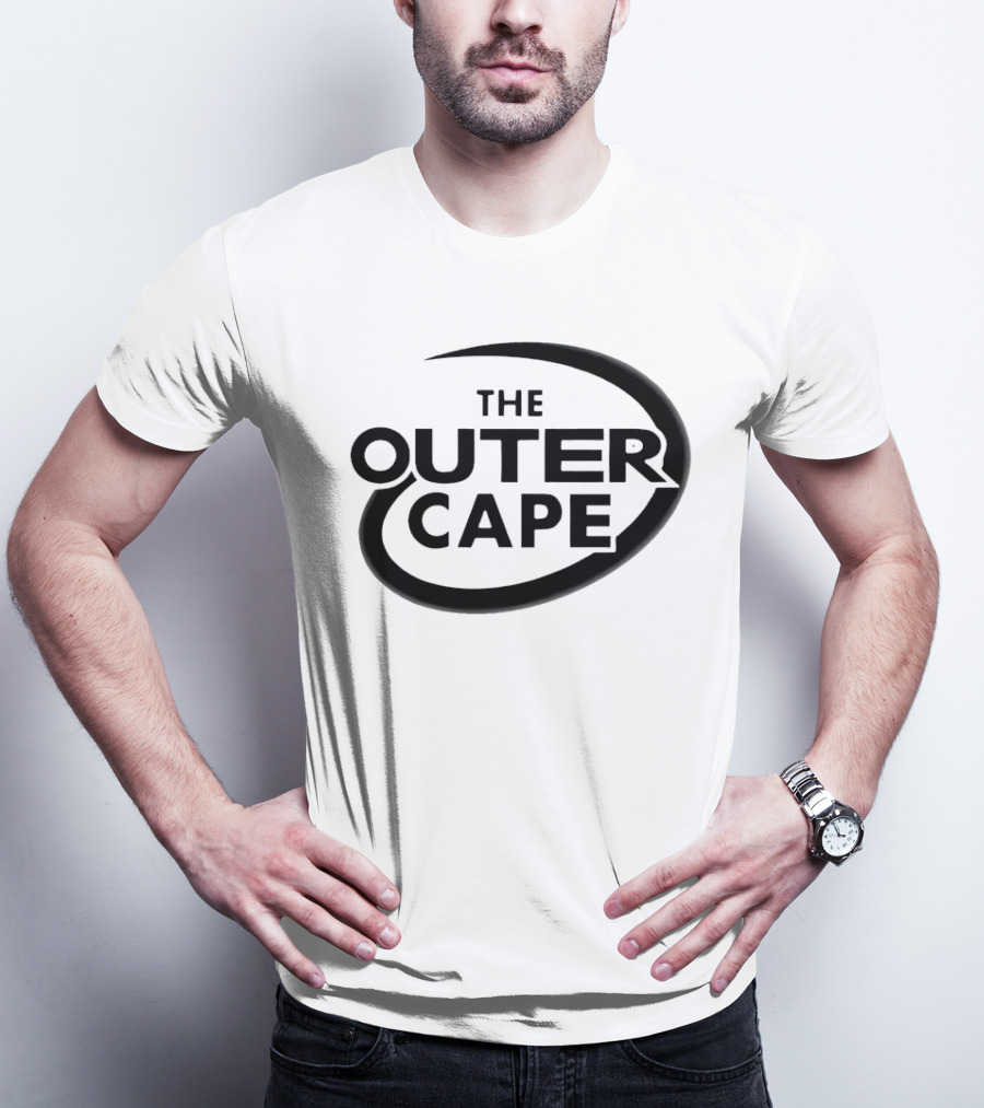 The Outer Cape Retro Style Bold Text Oval Highlight T-Shirt