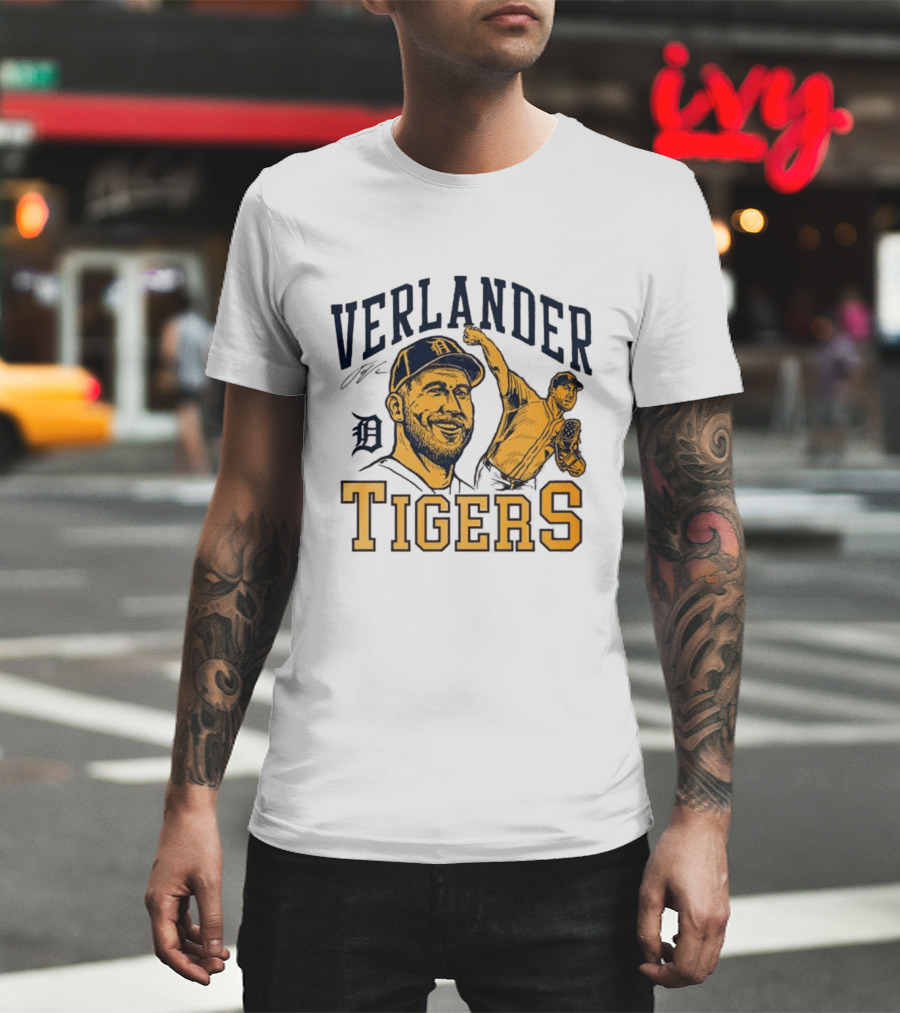 Verlander Detroit Tigers Baseball Pitcher T-Shirt