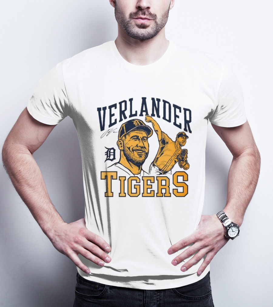 Verlander Detroit Tigers Baseball Pitcher T-Shirt