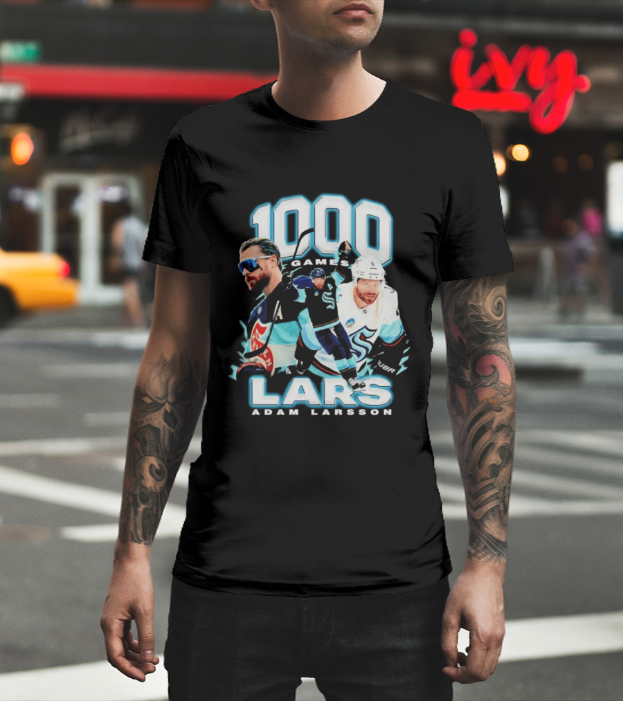 Adam Larsson 1000 Games Lars Hockey Milestone T-Shirt