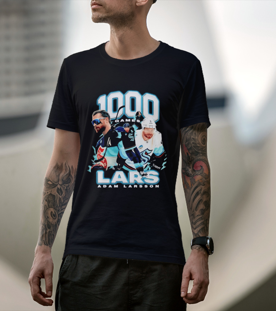 Adam Larsson 1000 Games Lars Hockey Milestone T-Shirt
