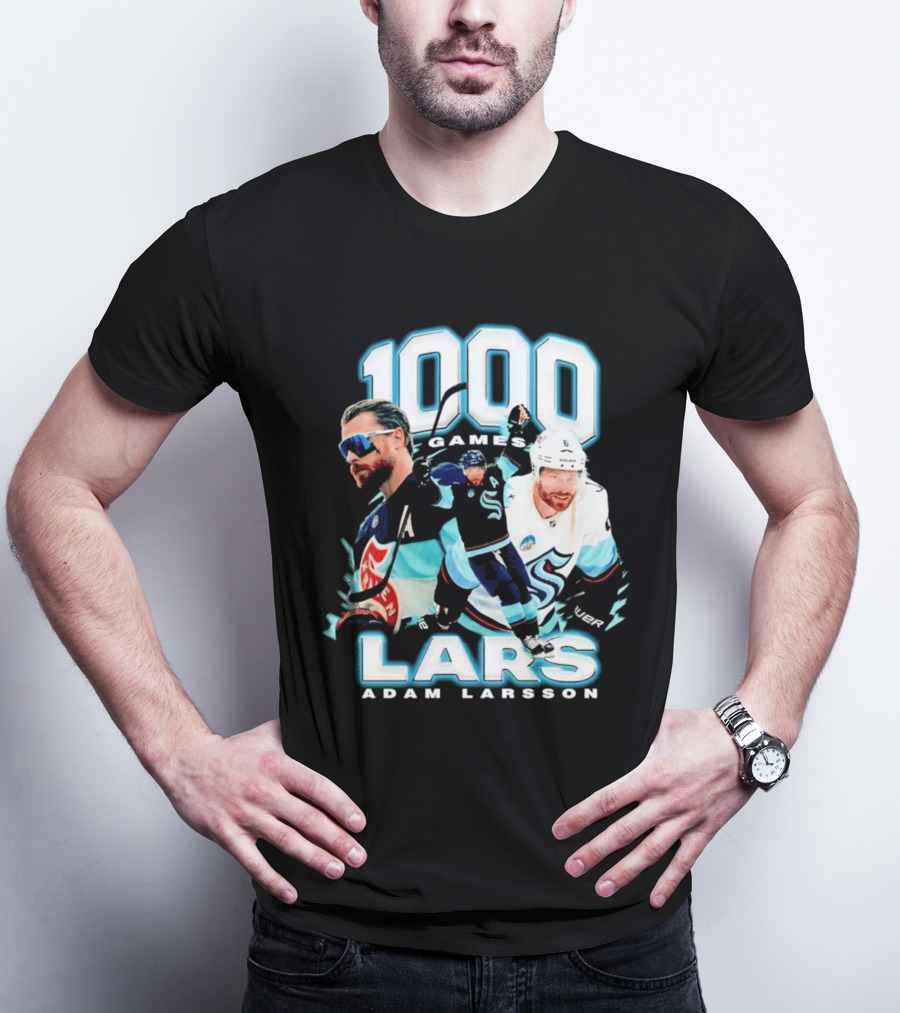Adam Larsson 1000 Games Lars Hockey Milestone T-Shirt