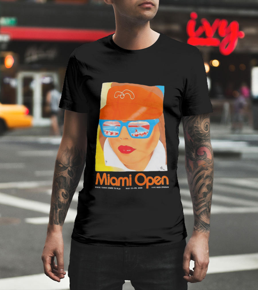 Miami Open Where Tennis Comes To Play Retro Tennis Fashion T-Shirt