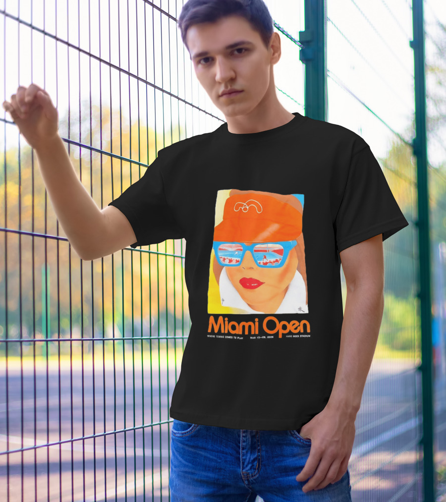 Miami Open Where Tennis Comes To Play Retro Tennis Fashion T-Shirt