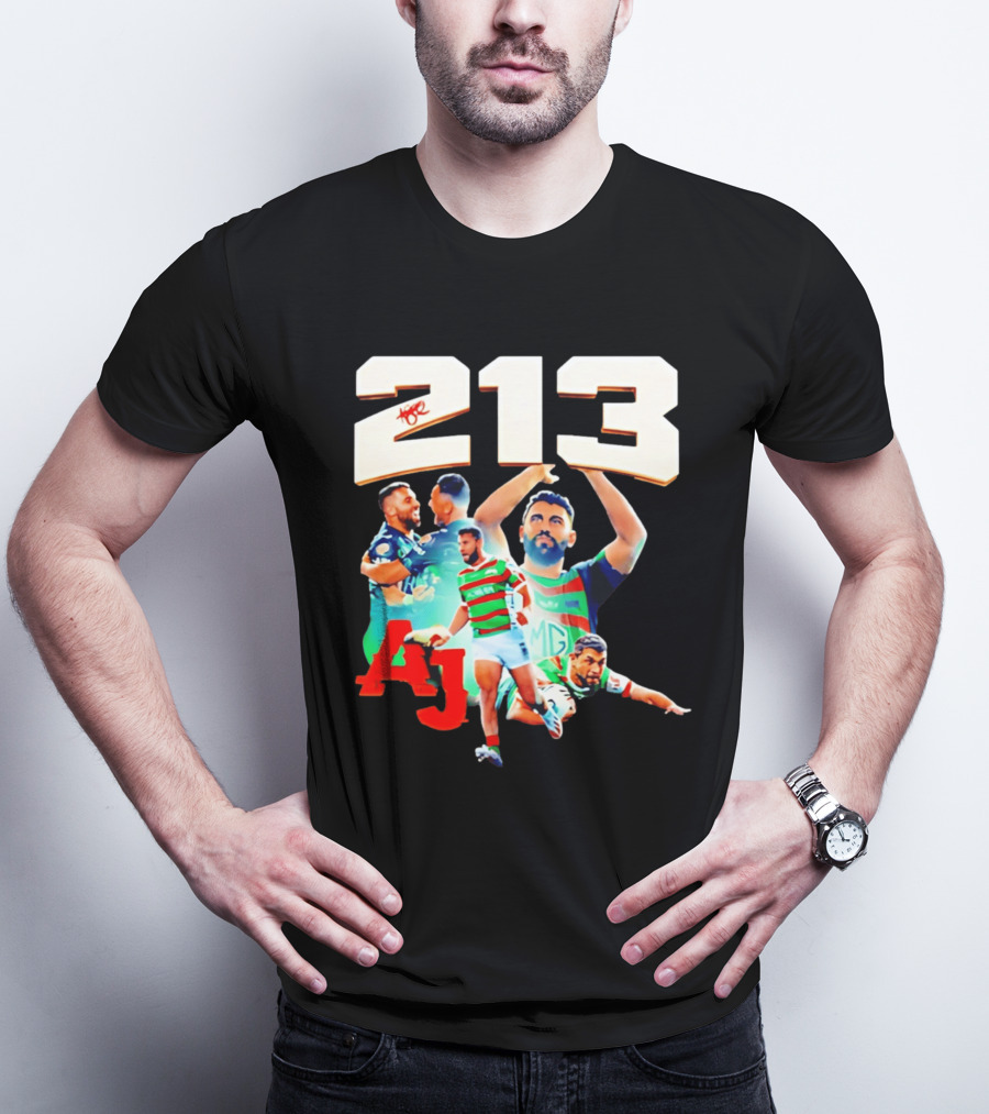 South Sydney Rabbitohs Alex Johnston 213 Record Breaker AJ Rugby T-Shirt