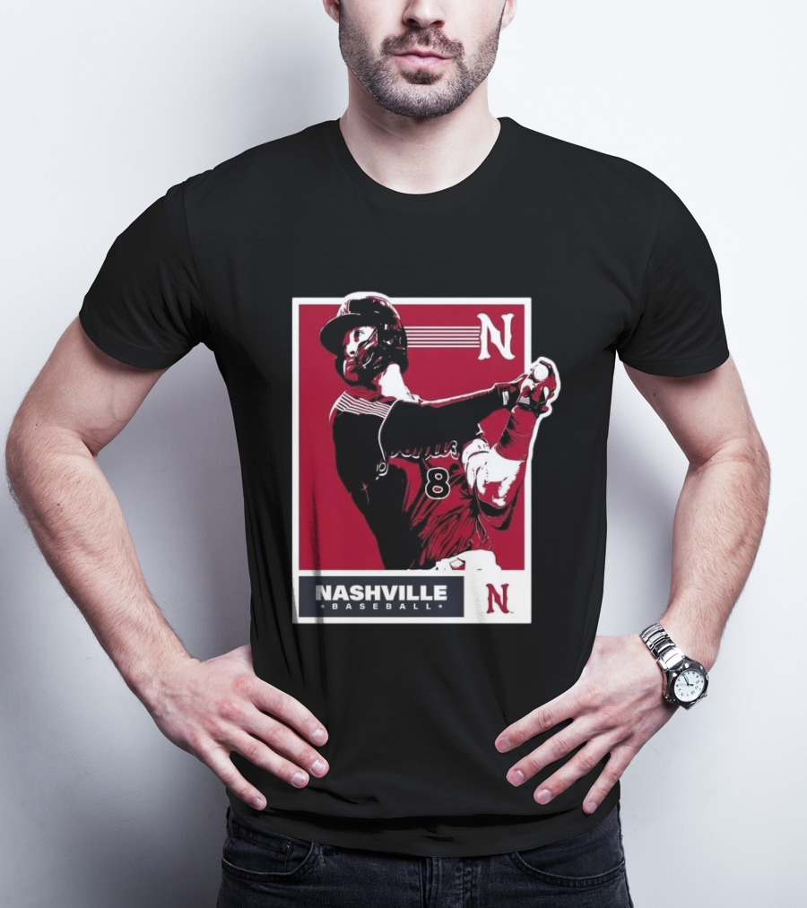 Nashville Baseball 2026 Sounds Tour Yankees Player Number 8 T-Shirt