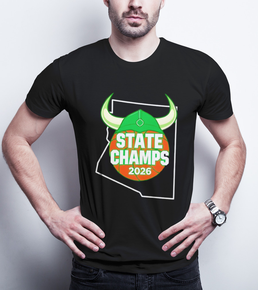 State Champs 2026 Arizona Basketball Viking Helmet T-Shirt
