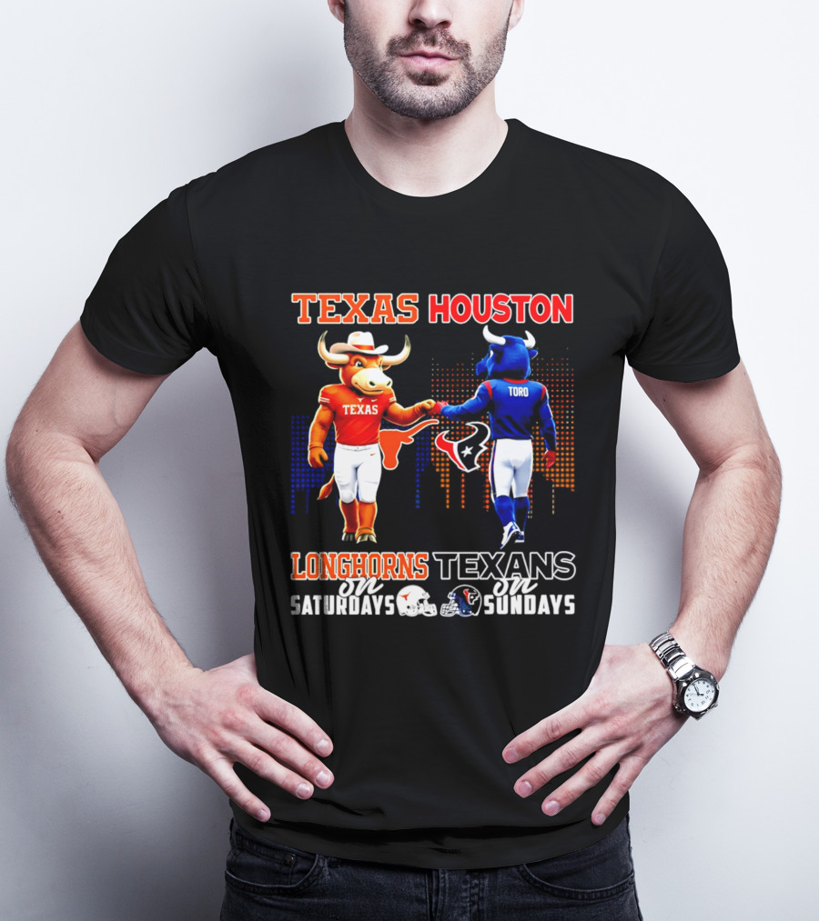 Texas Longhorns Texas Houston Toro Saturdays Sundays T-Shirt