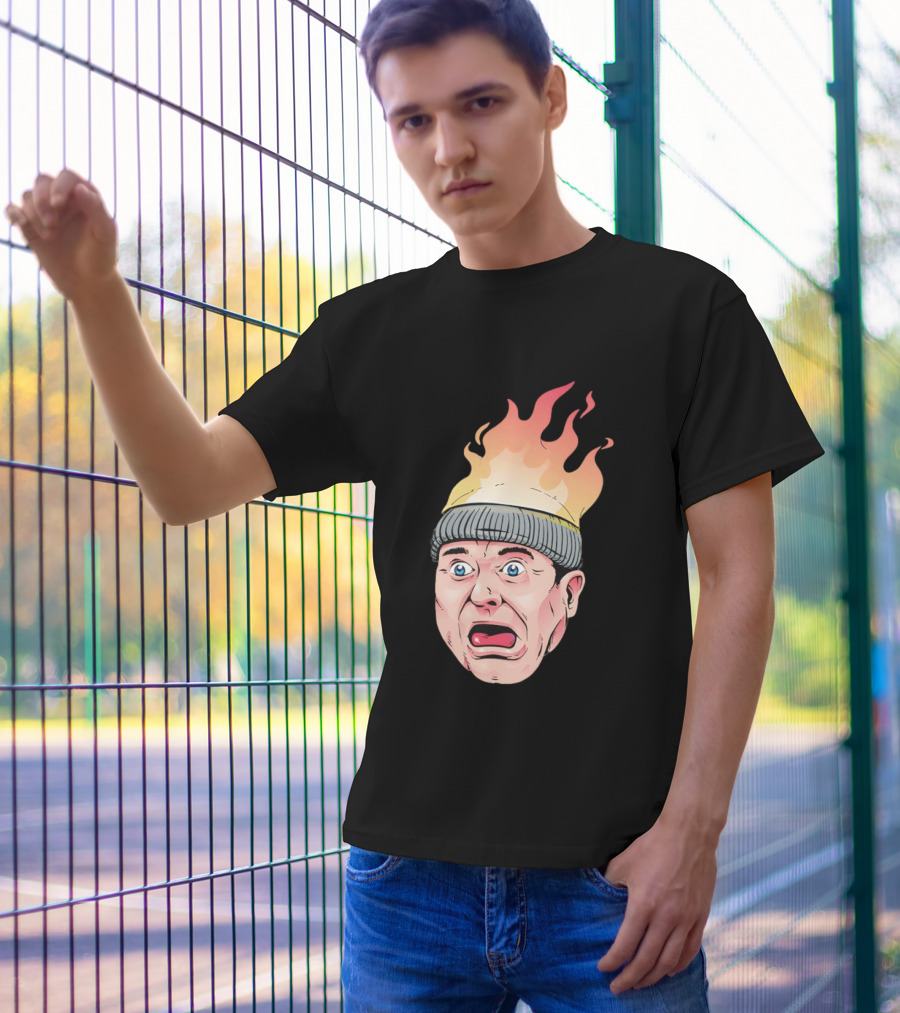 Home Alone Harry Head On Fire Meme T-Shirt