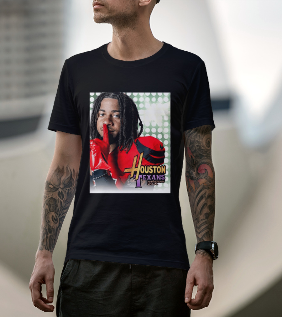 Houston Texans Anniversary Specials Stefon Diggs Hannah Montana 20th Celebration T-Shirt