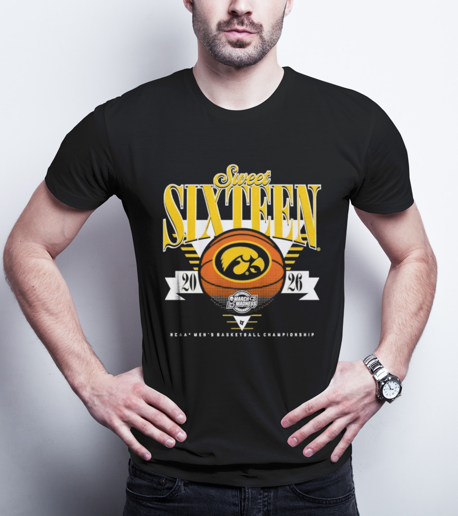 Iowa Hawkeyes NCAA MBB 2026 Sweet Sixteen Basketball Championship T-Shirt