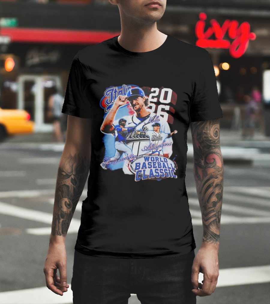 Italia 2026 World Baseball Classic Pasquantino Nola Aldegheri WBC T-Shirt